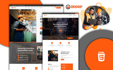 Indop Construction Tools Shop HTML5 Website Template #208620