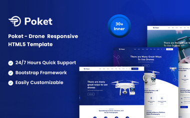 Poket – Drone Responsive Website Template #297532