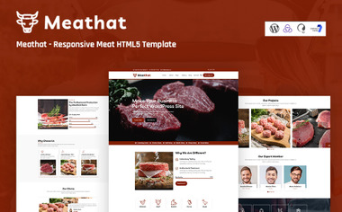 Meathat - Responsive Meat Website Template #207377