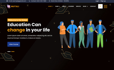 Mutali - Education & Online Course HTML5 Website Template #309226