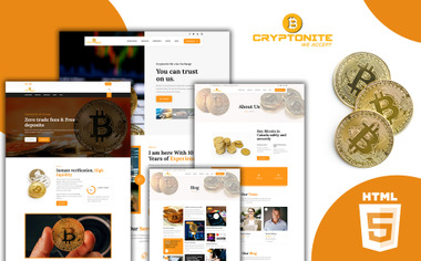 Cryptonite - Cryptocurrency HTML Template #185620