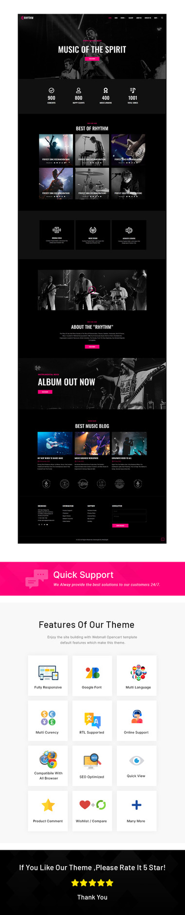 Rhythm - Music and Band WordPress Elementor Theme #332287