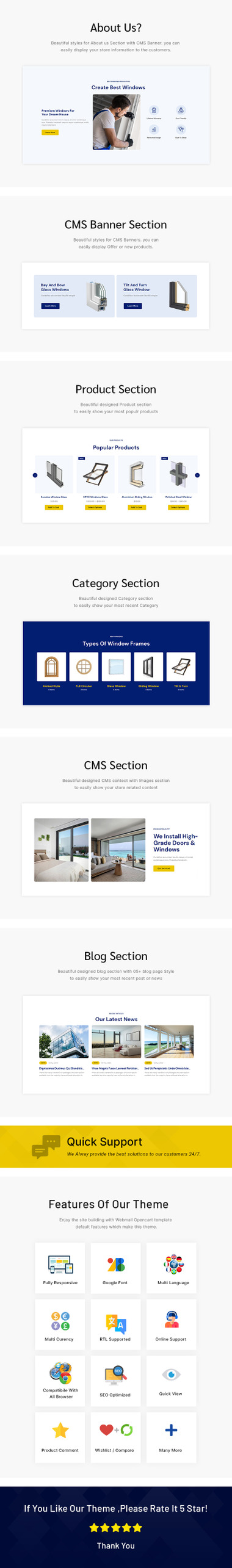 Glassy - Windows and Doors Services WordPress Elementor Responsive Theme #330331