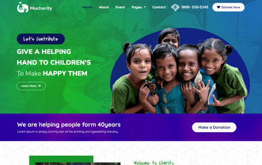 Mucharity - Nonprofit Fundraising/Ngo and Charity HTML5 Website ...