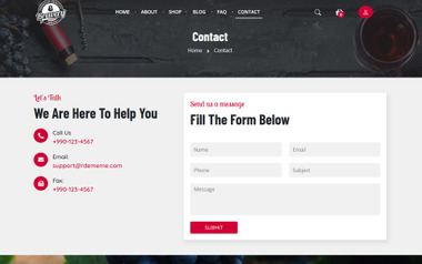 Vwine - Online wine shop React JS Website Template #235680