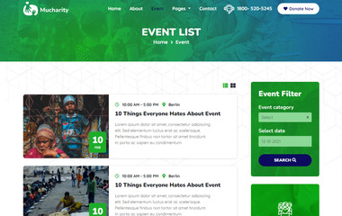 Mucharity - Nonprofit Fundraising/Ngo and Charity HTML5 Website ...