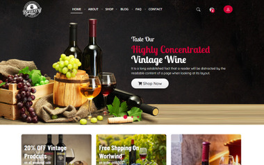 Vwine - Online wine shop React JS Website Template #235680