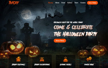 Twicky - Halloween Events and Party Website HTML Template #285454