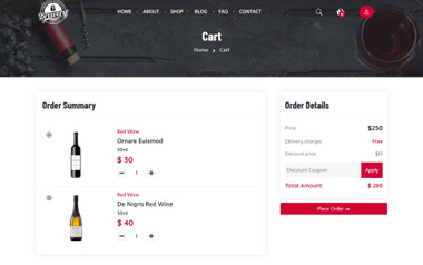 Vwine - Online wine shop React JS Website Template #235680