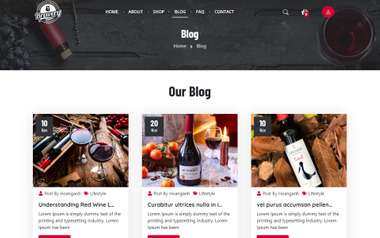 Vwine - Online wine shop React JS Website Template #235680