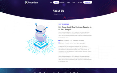 RoboGen HTML Multipurpose Website Template #350082