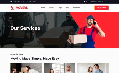 EZ Movers: A Versatile And Powerful WordPress Theme for Movers and Packers #448304