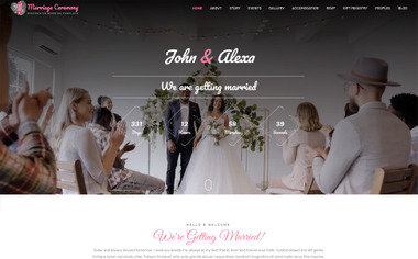 Marriage Ceremony HTML Responsive Wedding Template #258373