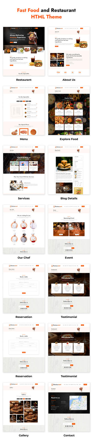 Restaurant - Restaura for Restaurant, Food & Cafe HTML template #317634