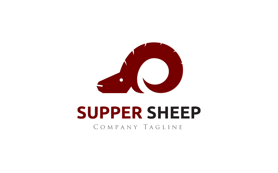 Supper Sheep Logo Template #70235