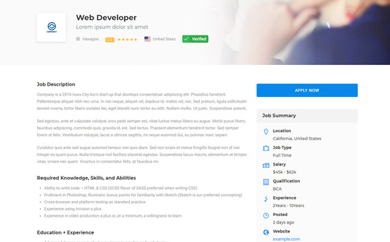 Jobster - Job Board Website Template #71496