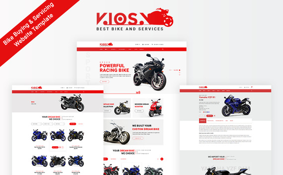 Kiosk Bike - Motor Cycle eCommerce HTML5 Website Template #113114