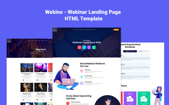 Webino - Webinar Landing Page Website Template #144038