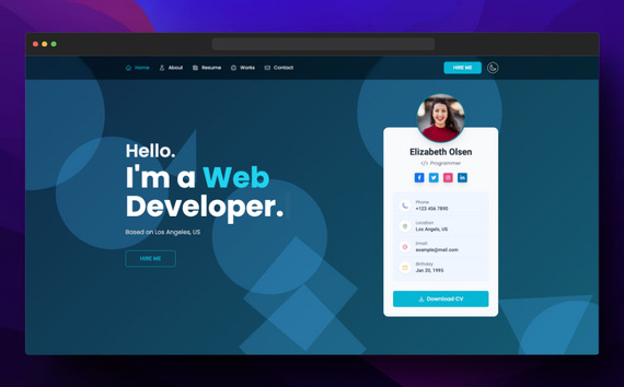 PORTFO - Portfolio Simple Modern HTML Website Template #313065
