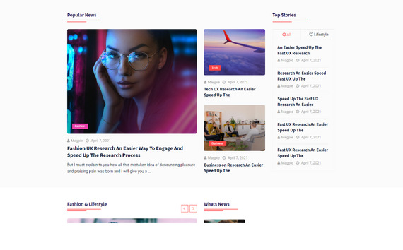 Magpie - Newspaper html Template #189913