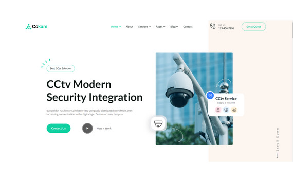 CCkam - CCTV Security Systems HTML Template #318942
