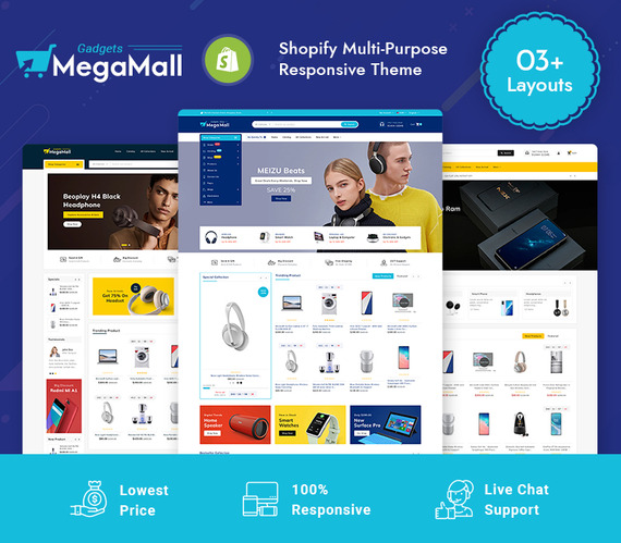 MegaMall - Electronics Multipurpose Shopify Responsive Theme #201800