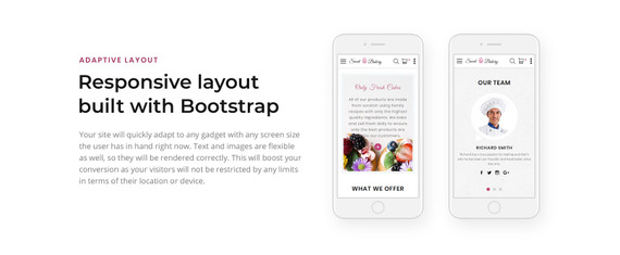 Sweet Bakery - Cake Shop Responsive Bootstrap 5 Website Template #52072