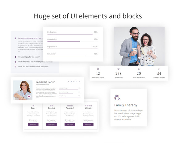 Sense - Psychologist Responsive HTML5 Bootstrap Website Template #39554