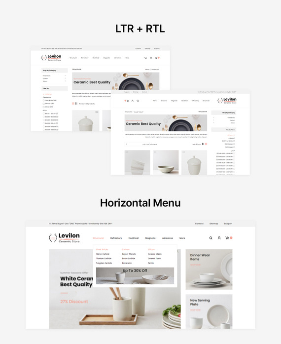 Levilon - Ceramic and Craft PrestaShop Theme #84008