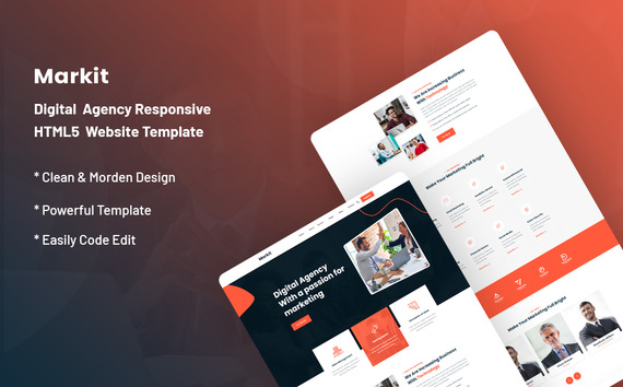 Markit – Digital Agency Responsive Website Template #273112