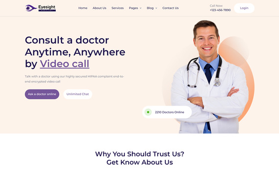 Eyesight - Eye Care Website HTML Template #351408