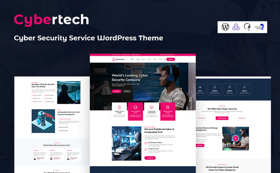 Cybertech- Cyber Security Service Responsive WordPress Theme #227698