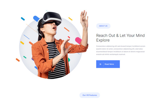 VR Studio HTML Website Template #272937