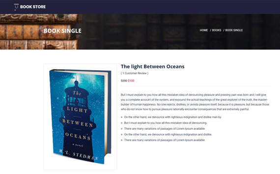 Study Bookstore HTML Responsive Website Template #266477