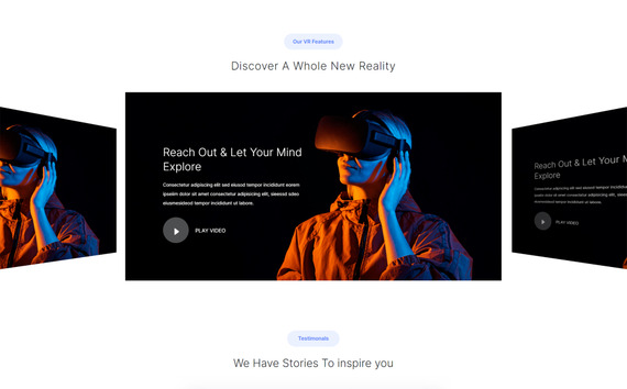 VR Studio HTML Website Template #272937