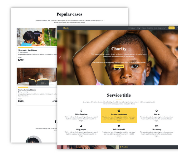 Mercury - Charity and Nonprofit Website Template #67183