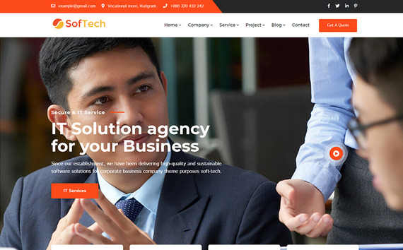Softech IT Solution Business Company HTML5 Template #191578