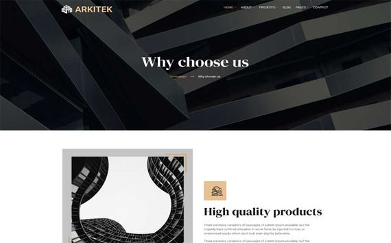 Arkitek - Architecture and Interior Responsive HTML5 Template #230366