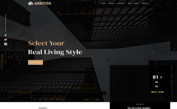 Arkitek - Architecture and Interior Responsive HTML5 Template #230366