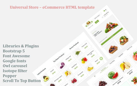 Universal Store – eCommerce HTML template #236665