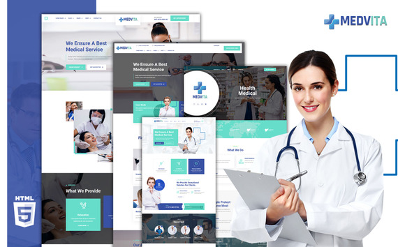 Medvita Multipurpose Medical Clinic HTML5 Template #226555