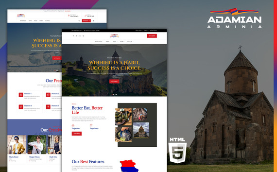 Adamian Culture Armenia HTML5 Template #241335
