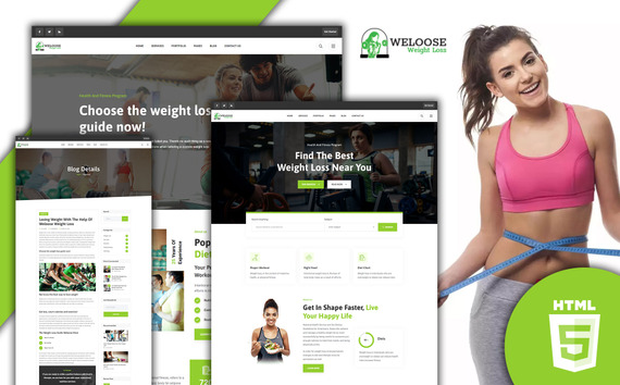 Weloose weight loss program HTML5 Website Template #208630