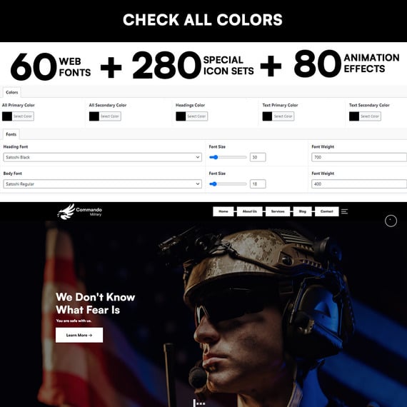 Commando - Military WordPress Theme #280517