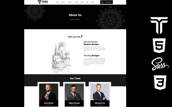Tero - Interior Design Html5 Css3 Theme Website Template #239498