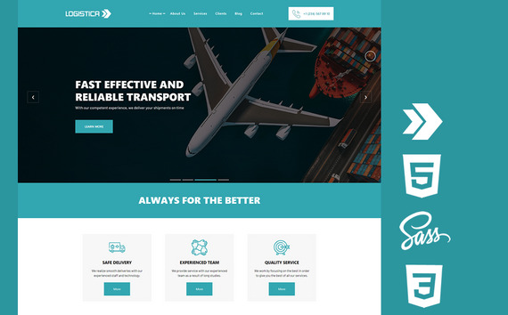 Logistica Html5 Css3 Theme Website Template #231832