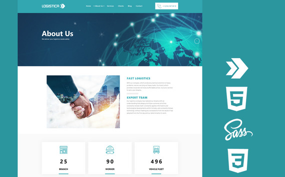 Logistica Html5 Css3 Theme Website Template #231832