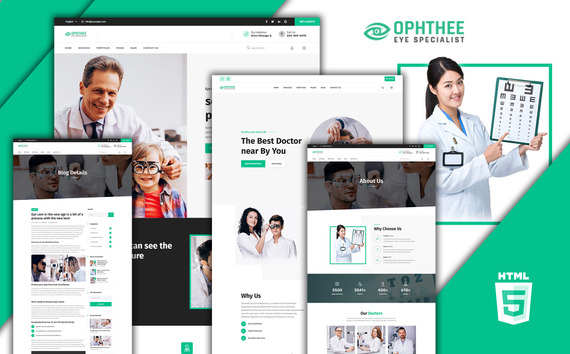 Ophthee - Eye Care HTML5 Website template #193861