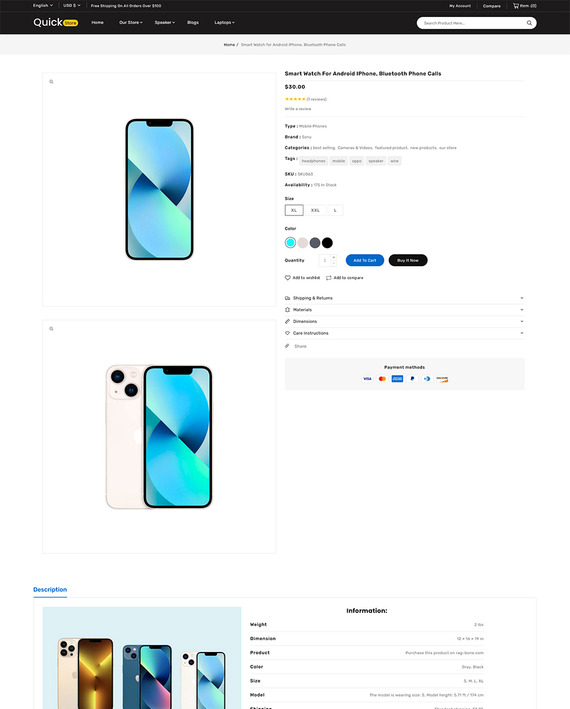 Quickstore – Mega Shop Multipurpose Shopify Store #275816