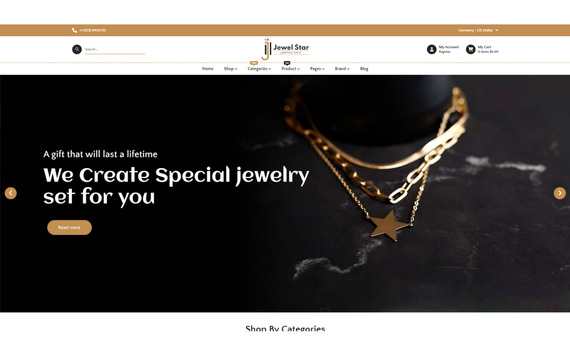 JewelStar Html - Clean and Sleek Jewelry Shop Website Template #326900